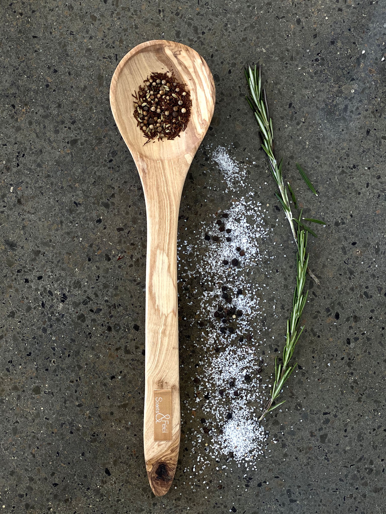Olive Wood Extra Large Spoon 15″ | Scents & Feel