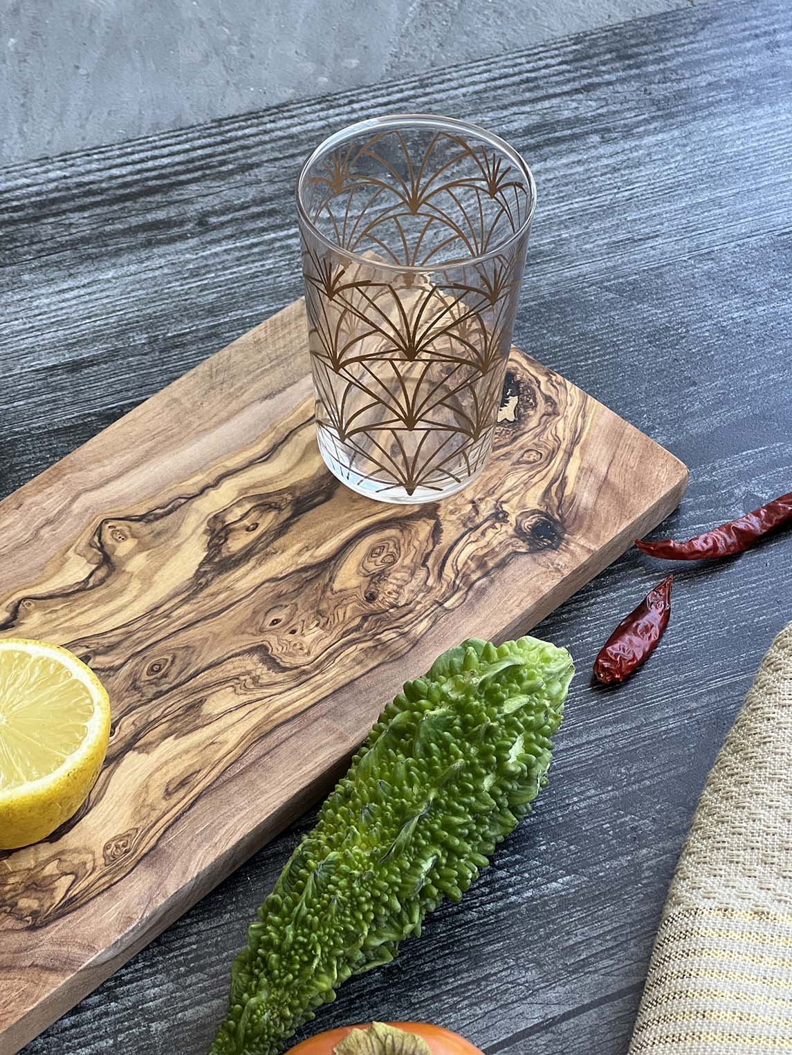 Set of 6 Moroccan Clear Tea Glasses Golden Fan – Scents & Feel