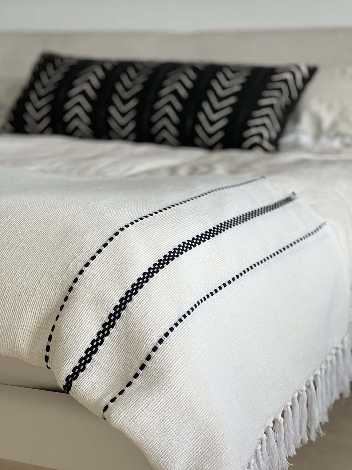 Throw Bicolor Berbere design Bamboo and Cotton – Scents & Feel