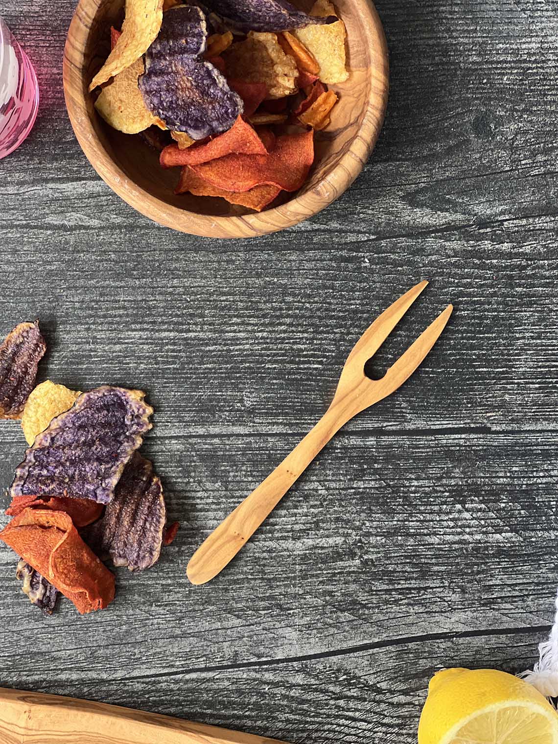 Olive Wood Appetizer Pick Fork – Scents & Feel