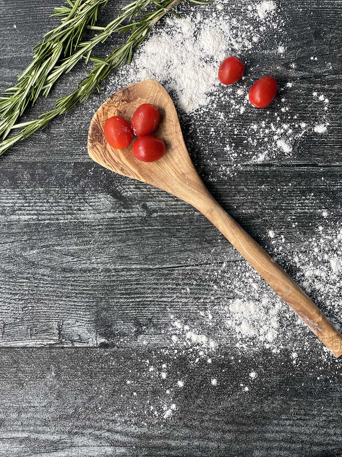 Olive Wood Triangular Cooking Spoon 12" - Scents & Feel