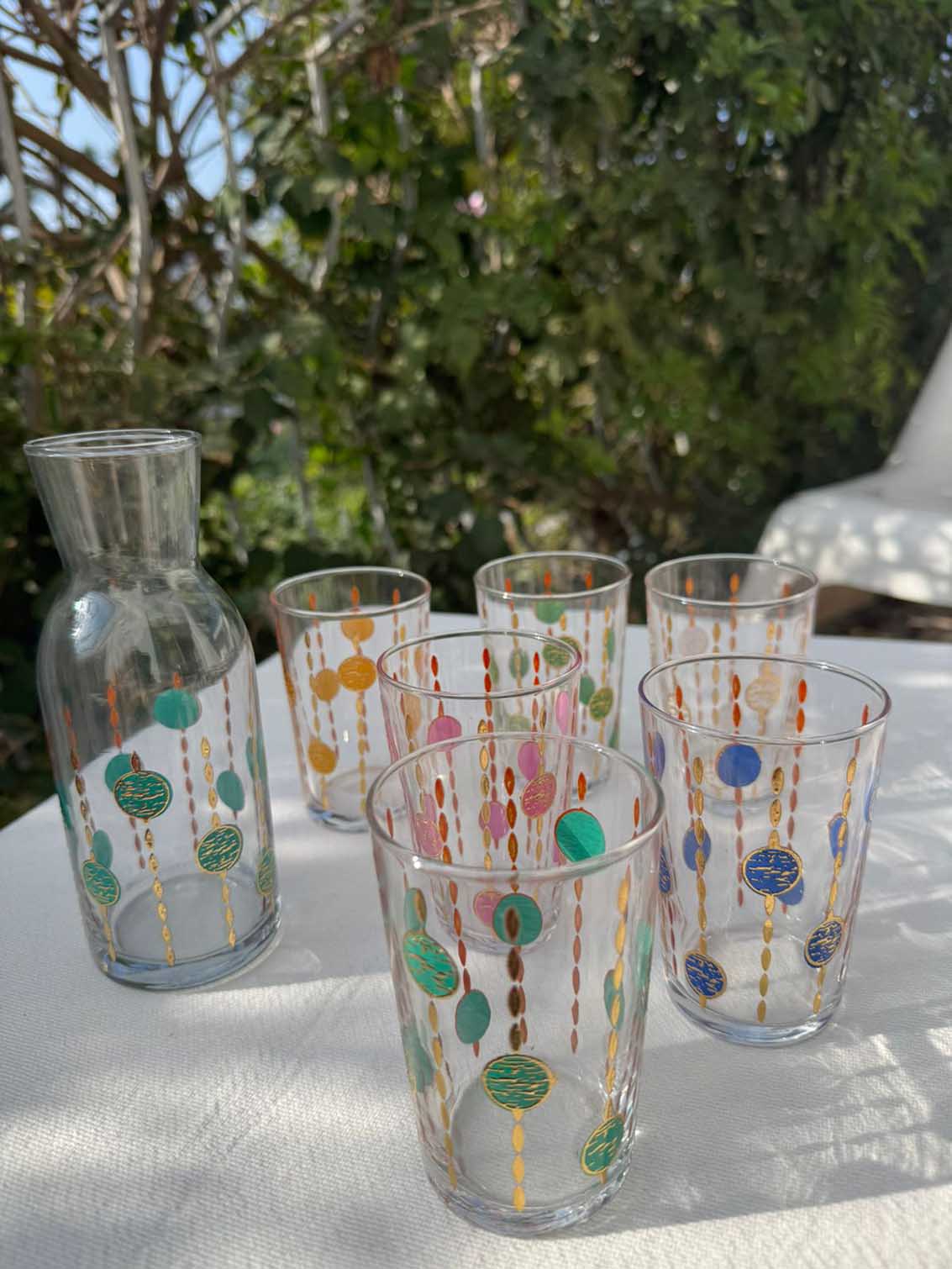 Set of 6 Moroccan Tea Glasses Joya Colored Bubbles – Scents & Feel